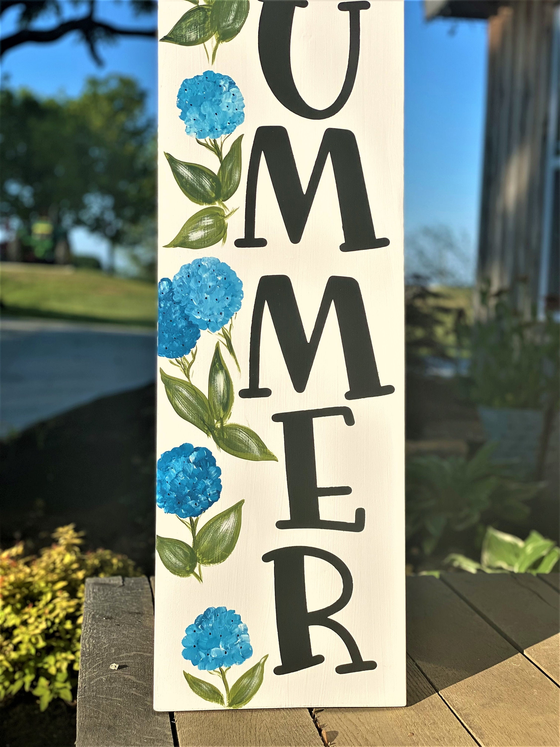 Summer Porch Sign. Vertical Porch Sign. Tall Porch Sign With - Etsy