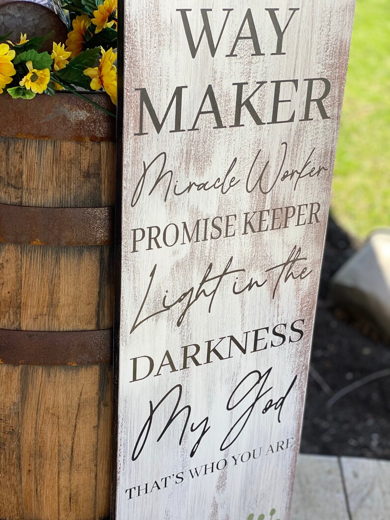 Way Maker Sunflower Sign. Wood Sign. Praise Song. Christian - Etsy