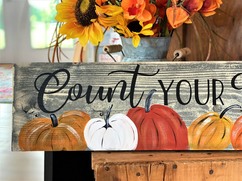 Fall Wood Sign. Farmhouse Fall Sign. Pumpkin Wood Sign. - Etsy