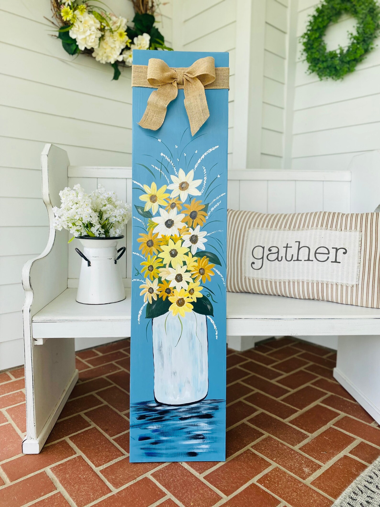 Front Porch Sign. Porch Leaner. Sign With Flowers. Sign With - Etsy