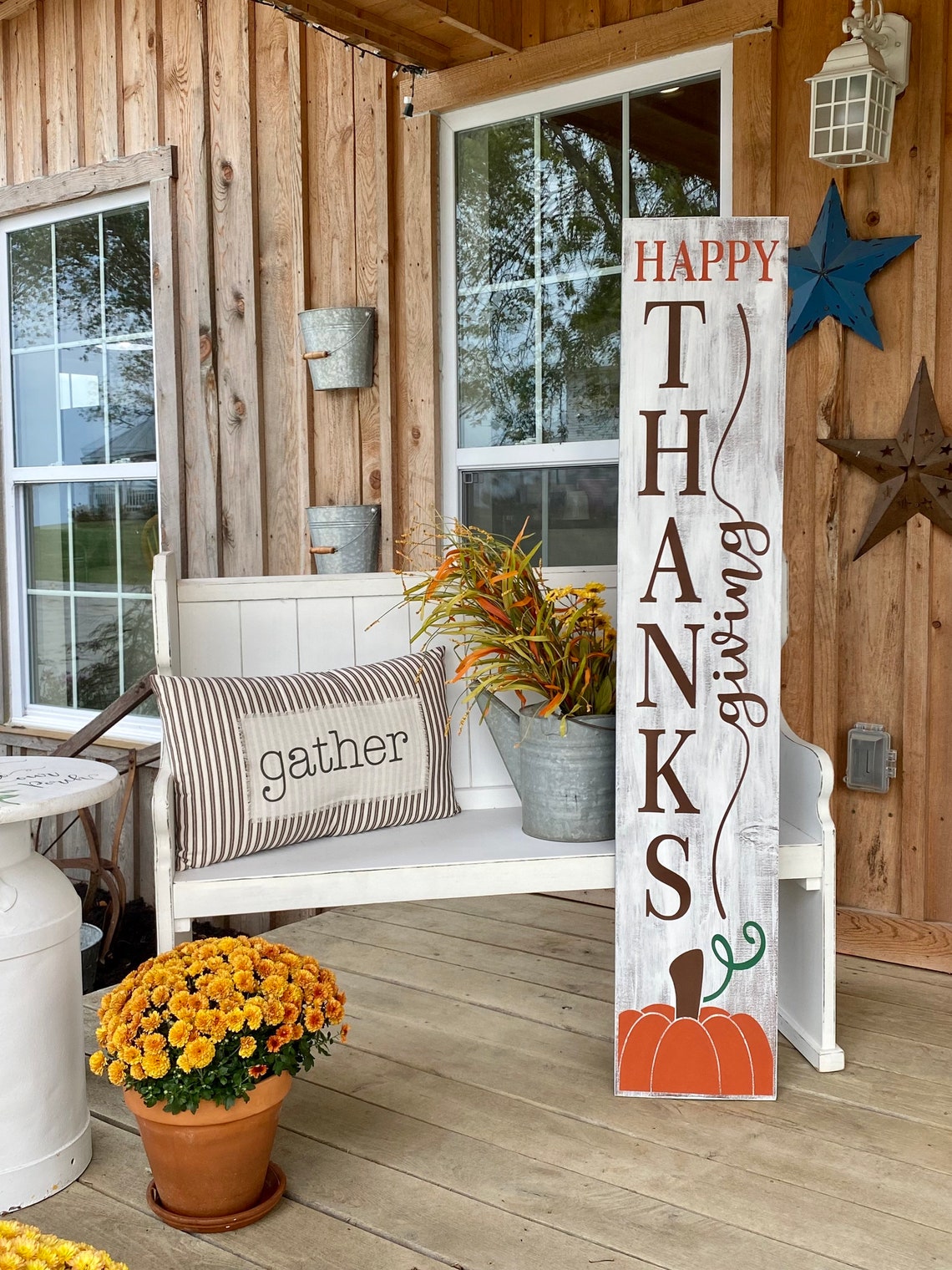 Happy Thanksgiving Porch Sign Fall Decor Thanksgiving Wood - Etsy