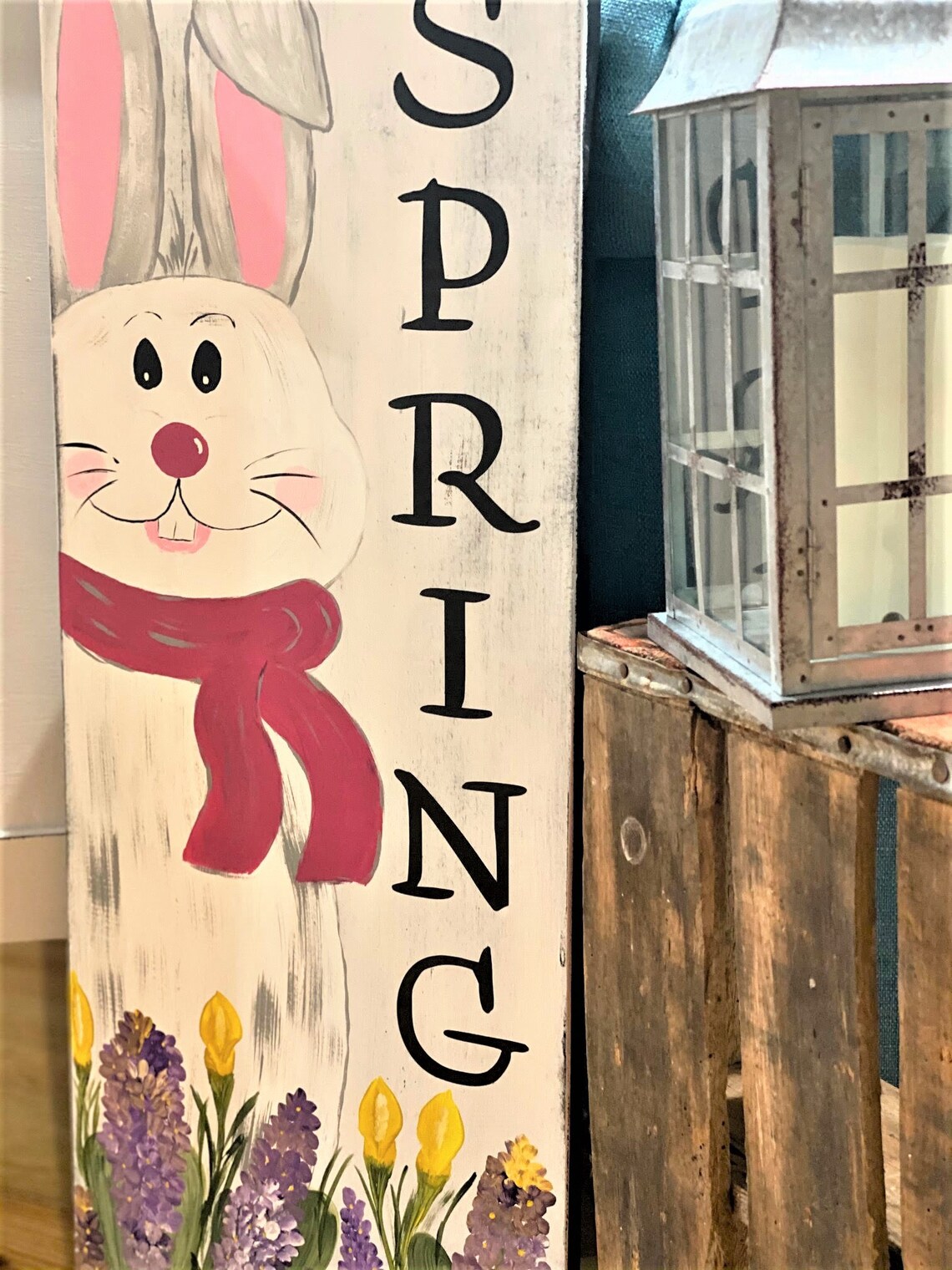 Spring Porch Sign. Bunny Sign. Spring Porch Decor. - Etsy