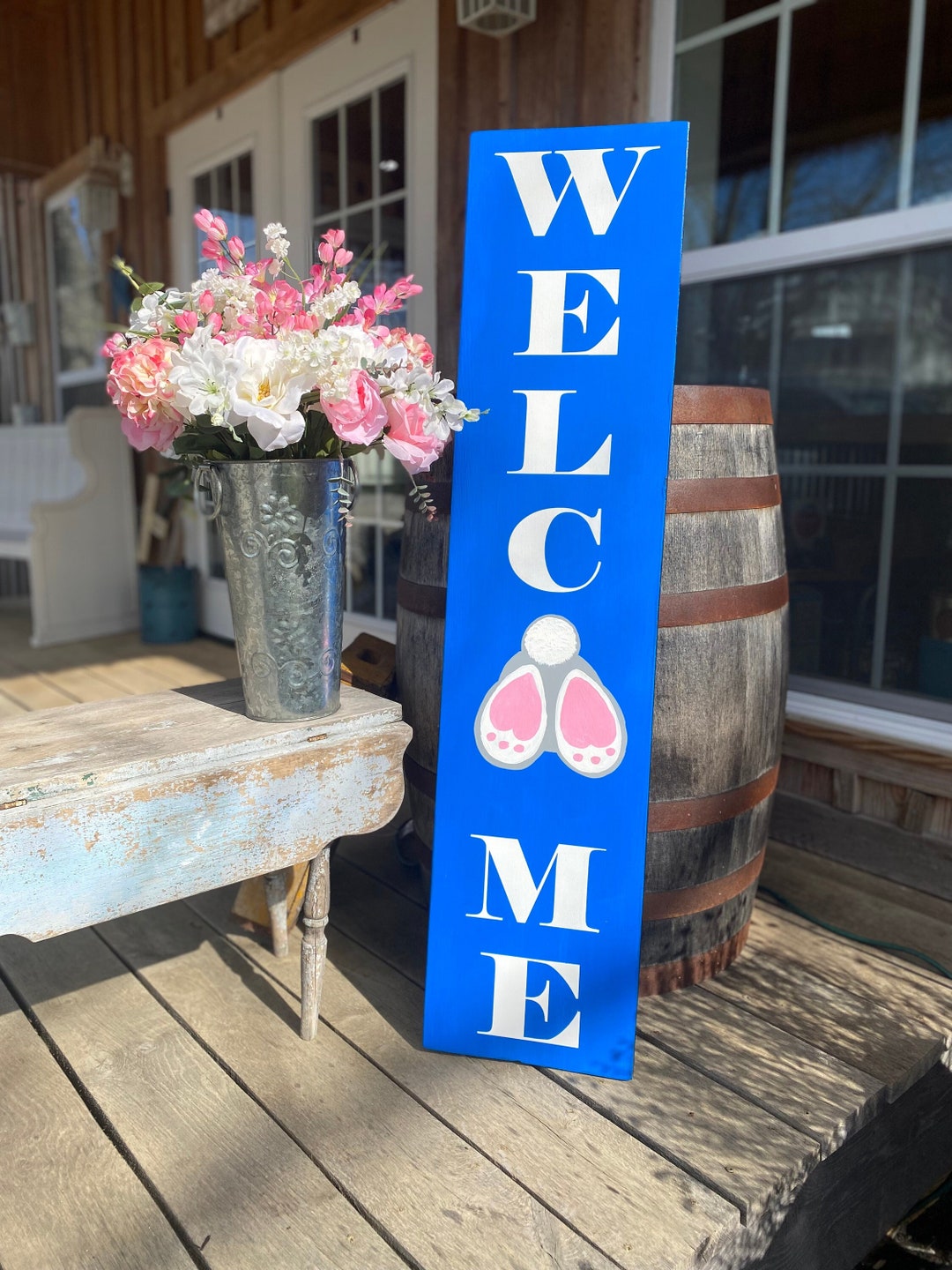 Welcome Sign. Bunny Welcome Sign. Frontporch Leaner. Frontporch Welcome ...