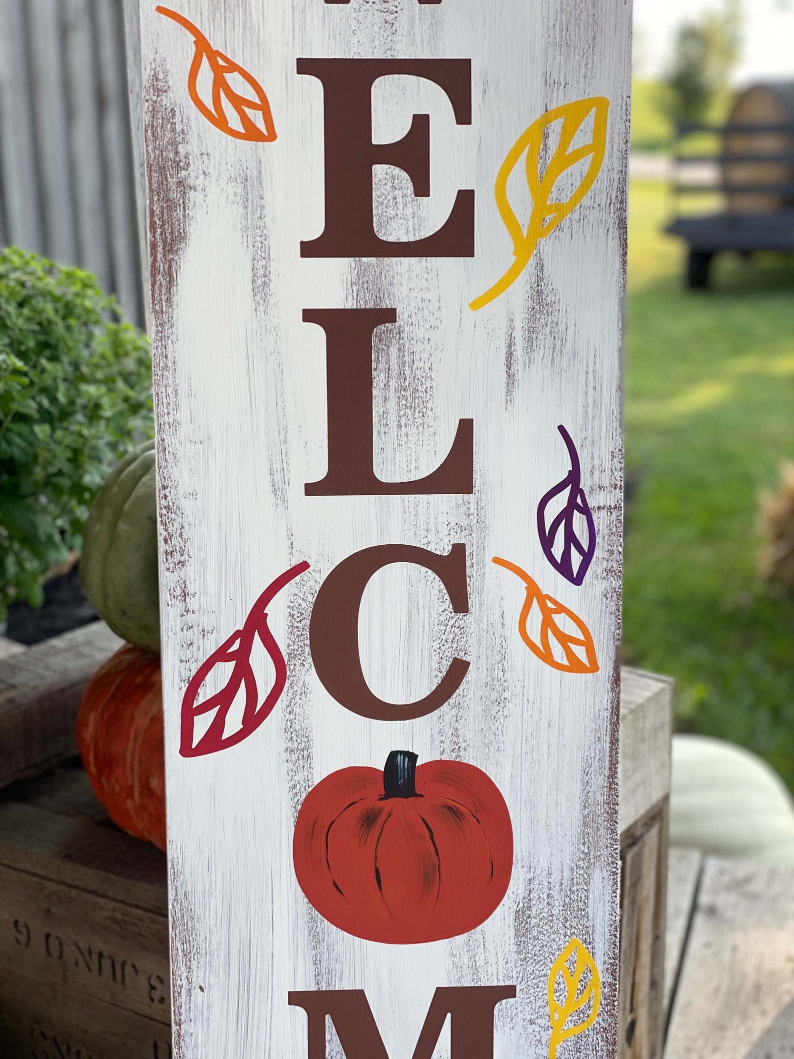 Fall Porch Sign Welcome Porch Sign Fall Porch Decor Fall - Etsy
