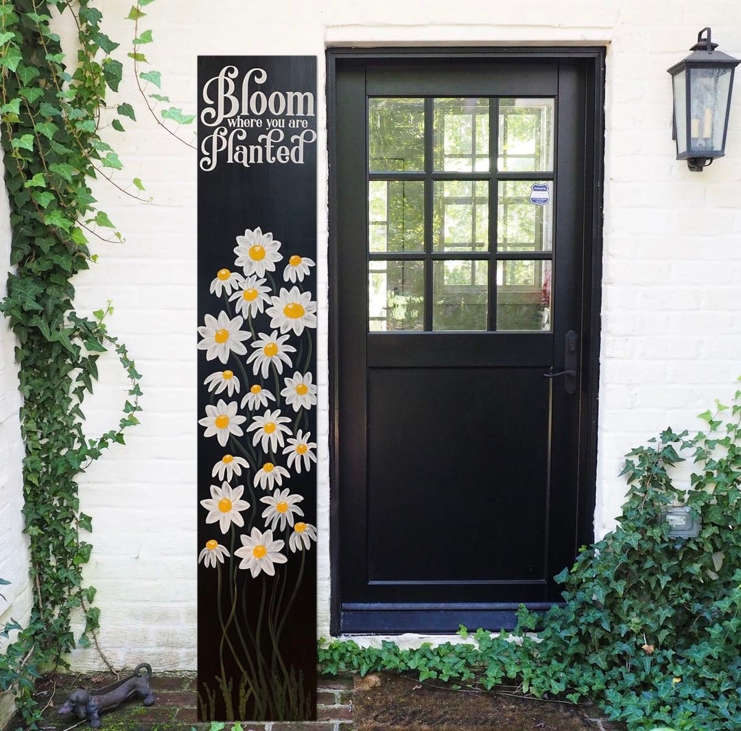 FLORAL Porch Sign Spring Porch Decor Daisy Wood Sign Mother’s Day Gift ...