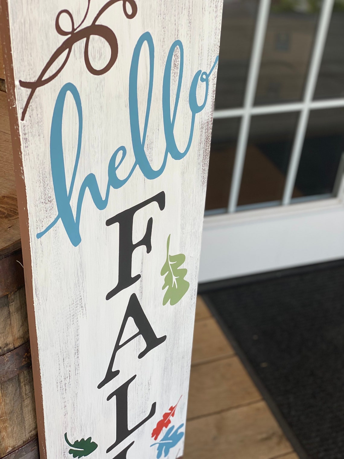 Hello Fall Porch Sign Halloween Fall Thanksgiving Wood - Etsy