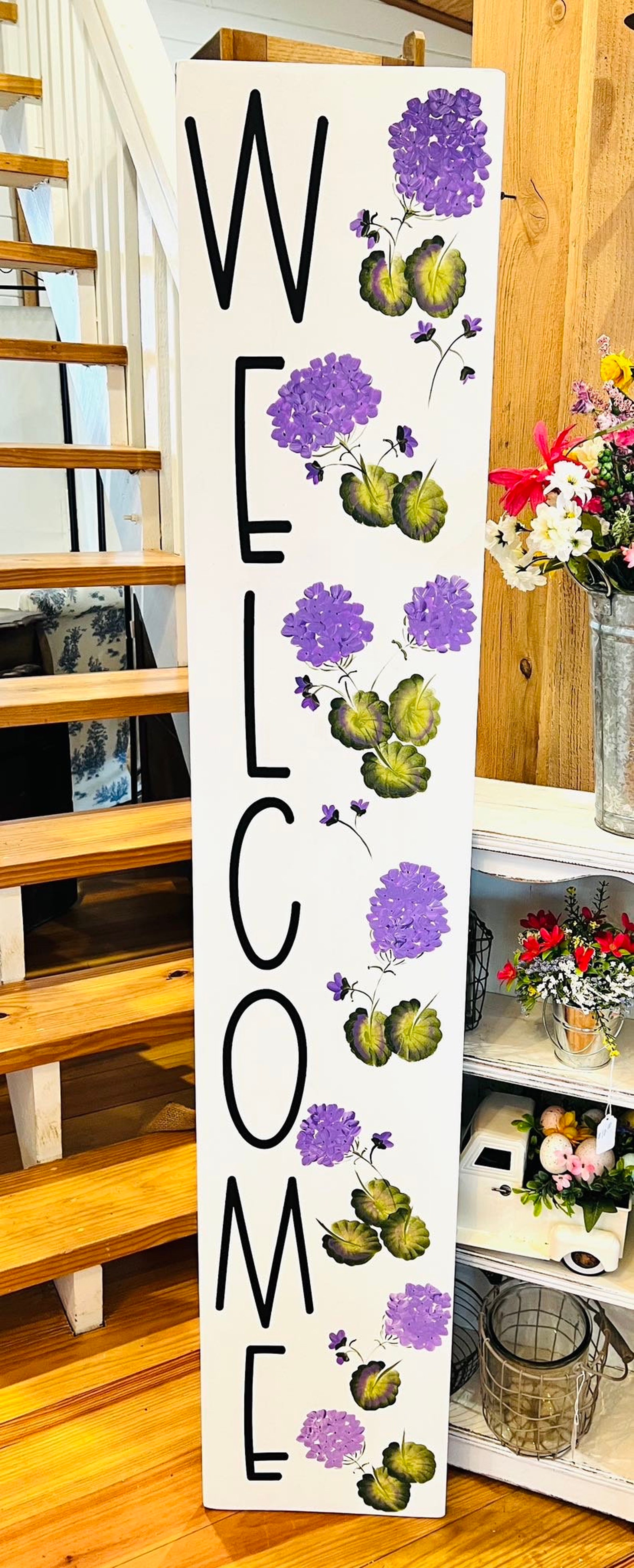 Welcome Porch Sign. Summer Porch Sign. Geranium Porch Sign. - Etsy