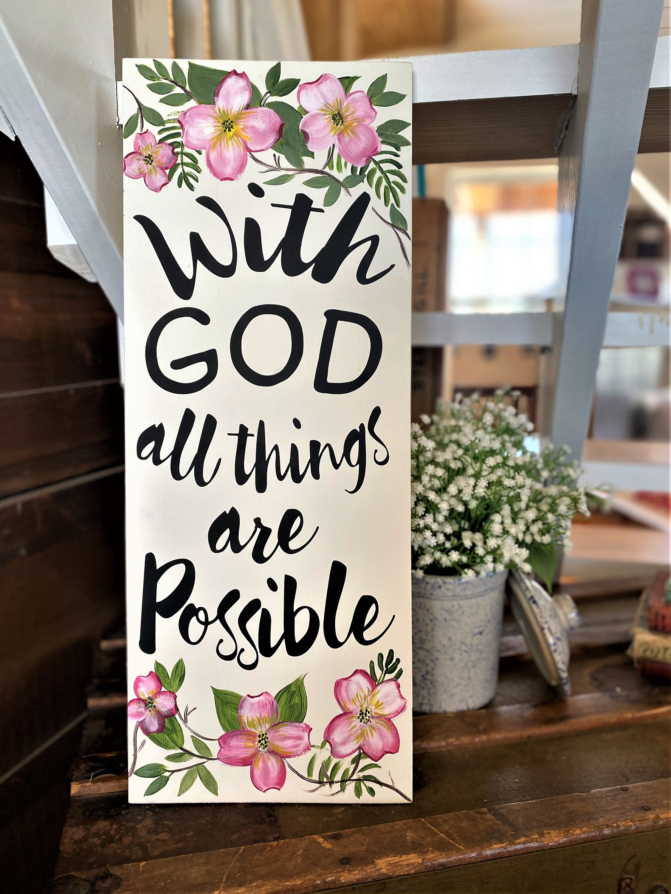 Spring Sign. Spring Decor. Spring Flower Sign. Sign With - Etsy