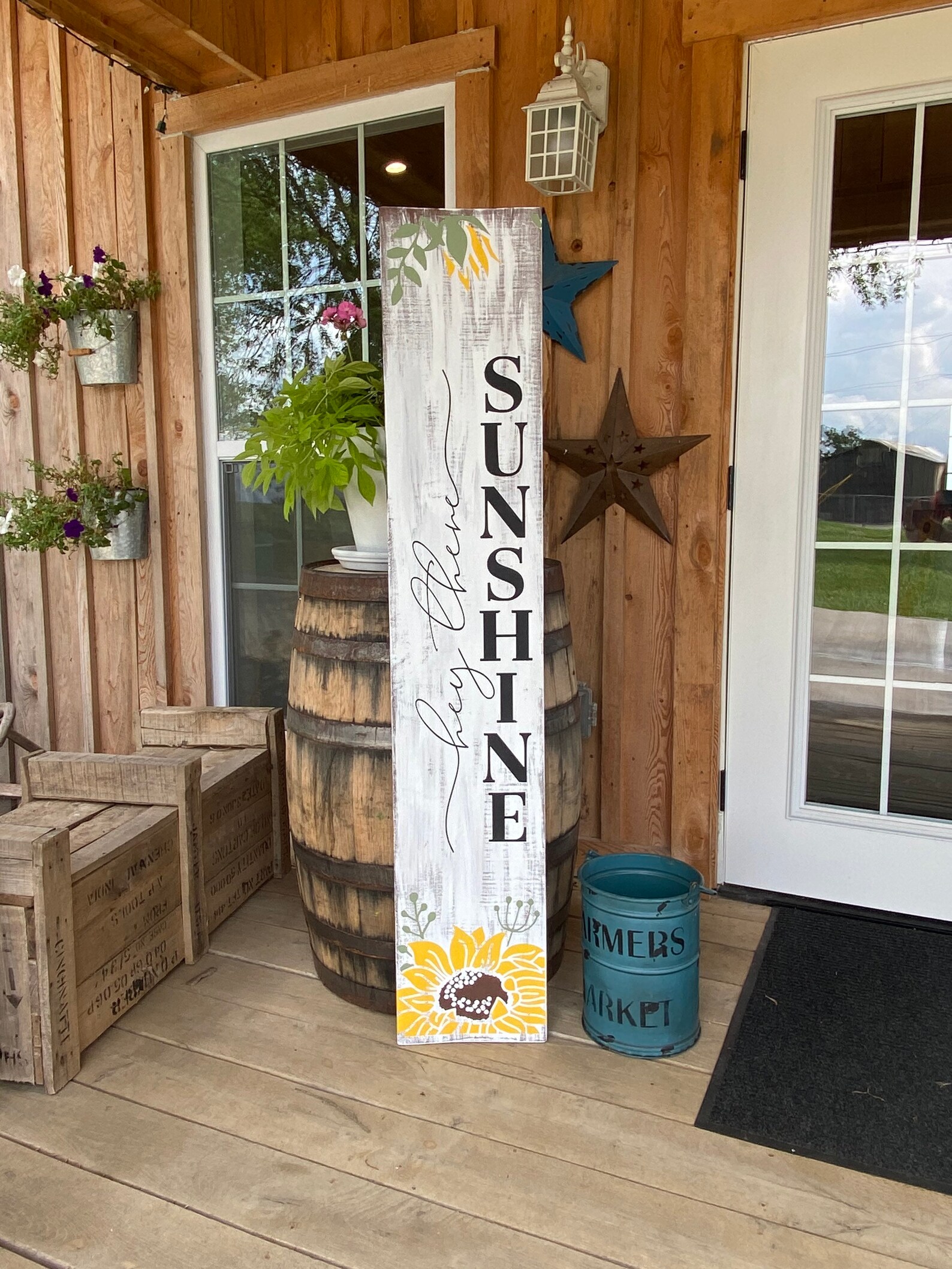 Hey There Sunshine Porch Sign. Sunflower Welcome Sign. Gifts - Etsy