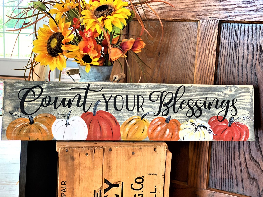 Fall Wood Sign. Farmhouse Fall Sign. Pumpkin Wood Sign. Inspirational ...