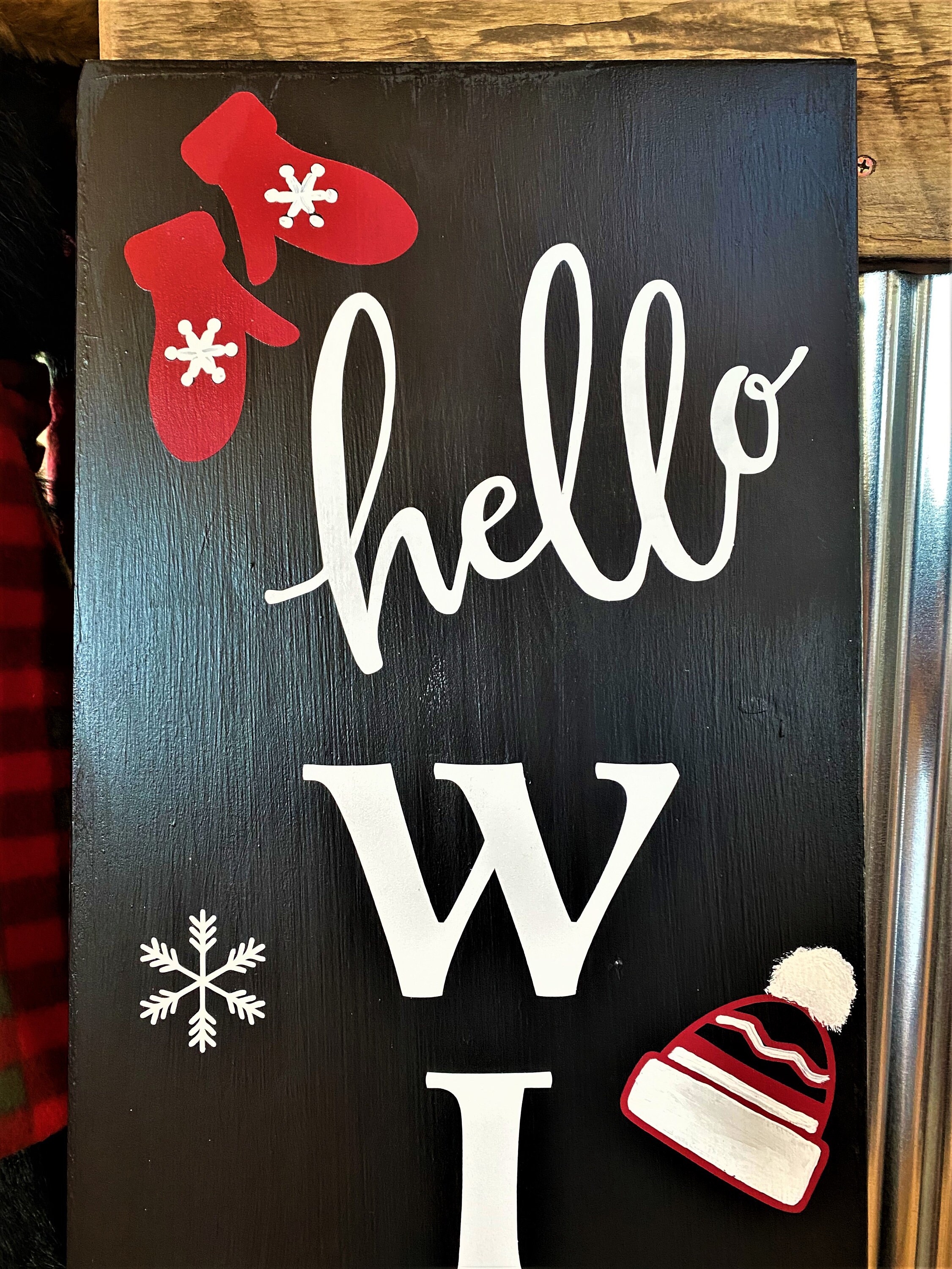 Hello Winter Porch Sign. Winter Porch Sign. Porch Vertical - Etsy