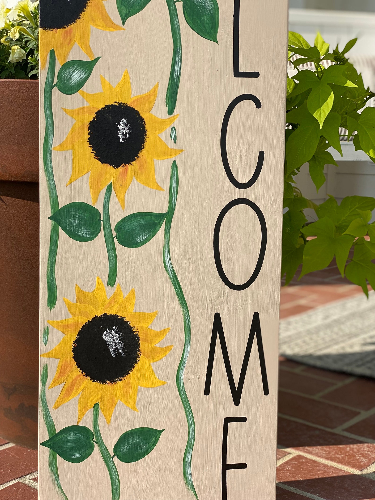 Porch Sign. Welcome Porch Sign. Sunflower Porch Sign. Summer - Etsy