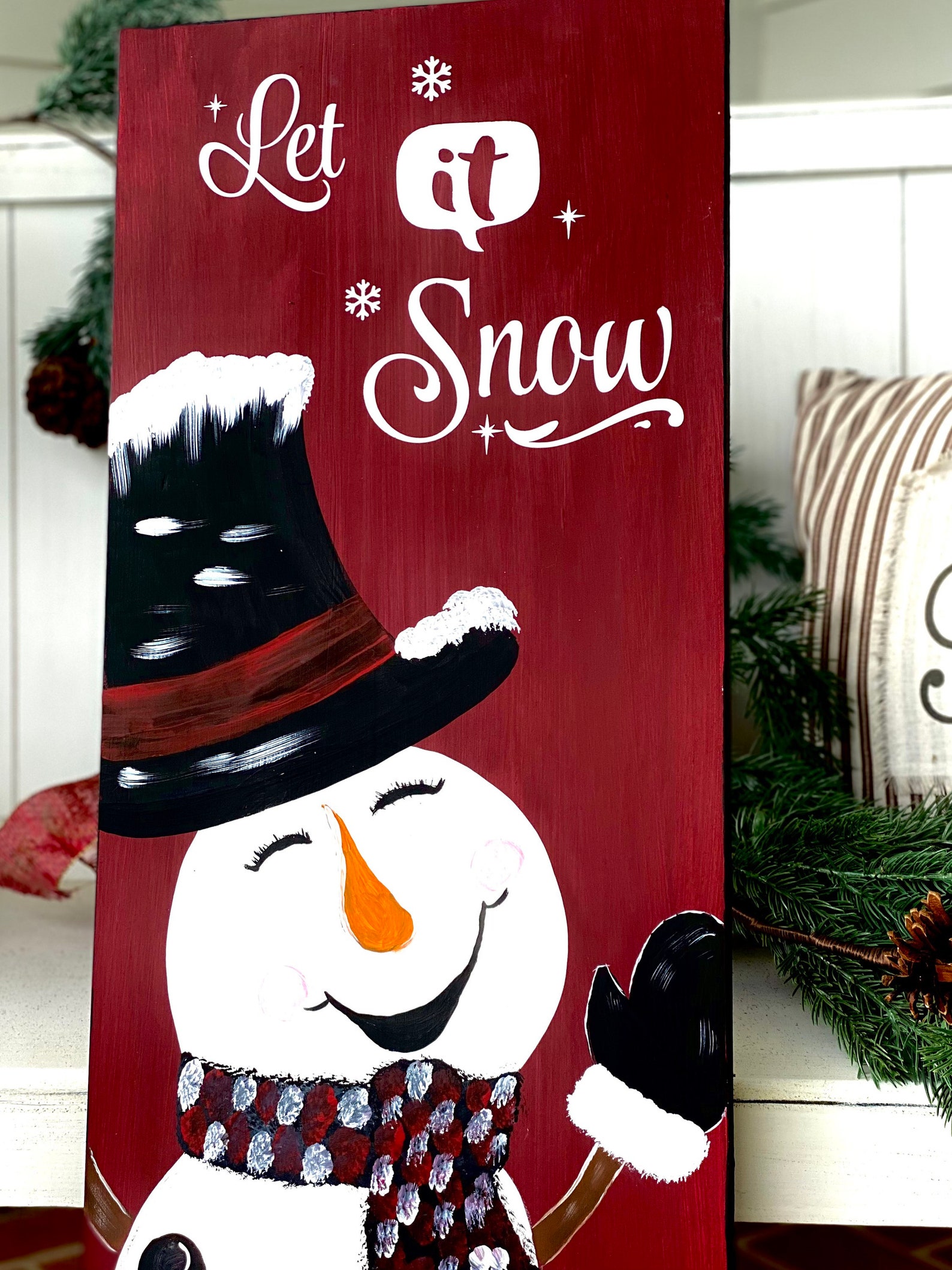 CUTE Snowman Porch Sign. Winter Porch Sign. Snowman Sign. - Etsy