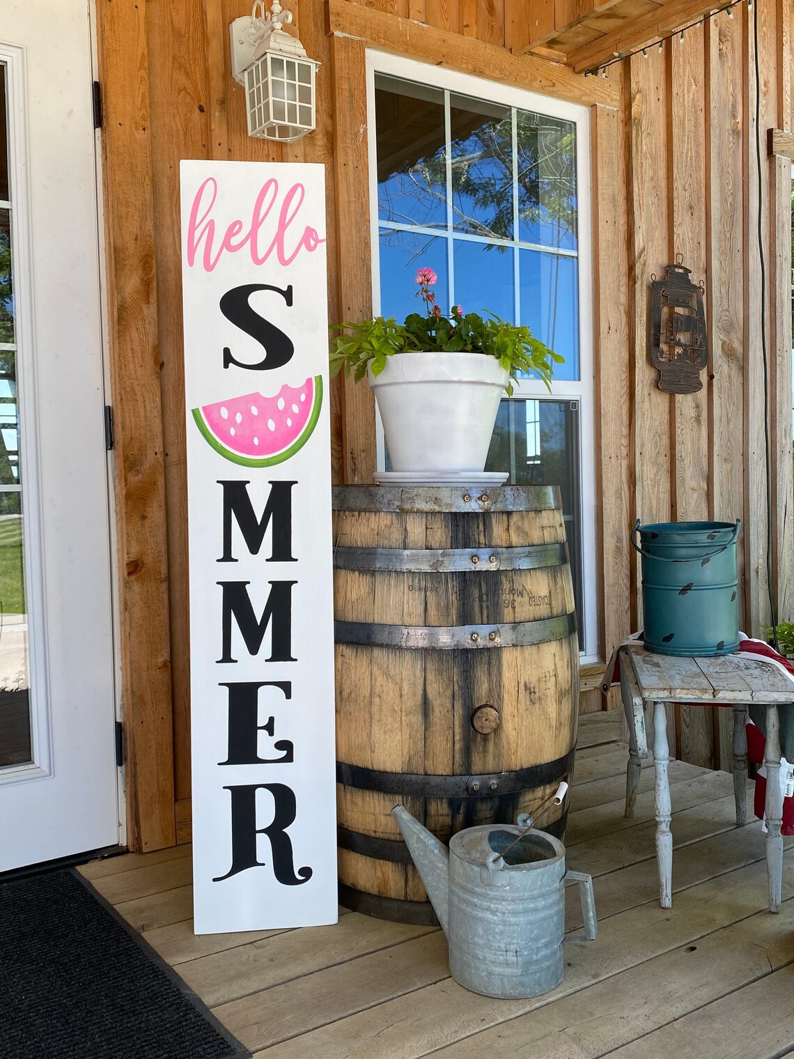 Tall Vertical Porch Sign. Hello Summer Porch Sign. Hello - Etsy