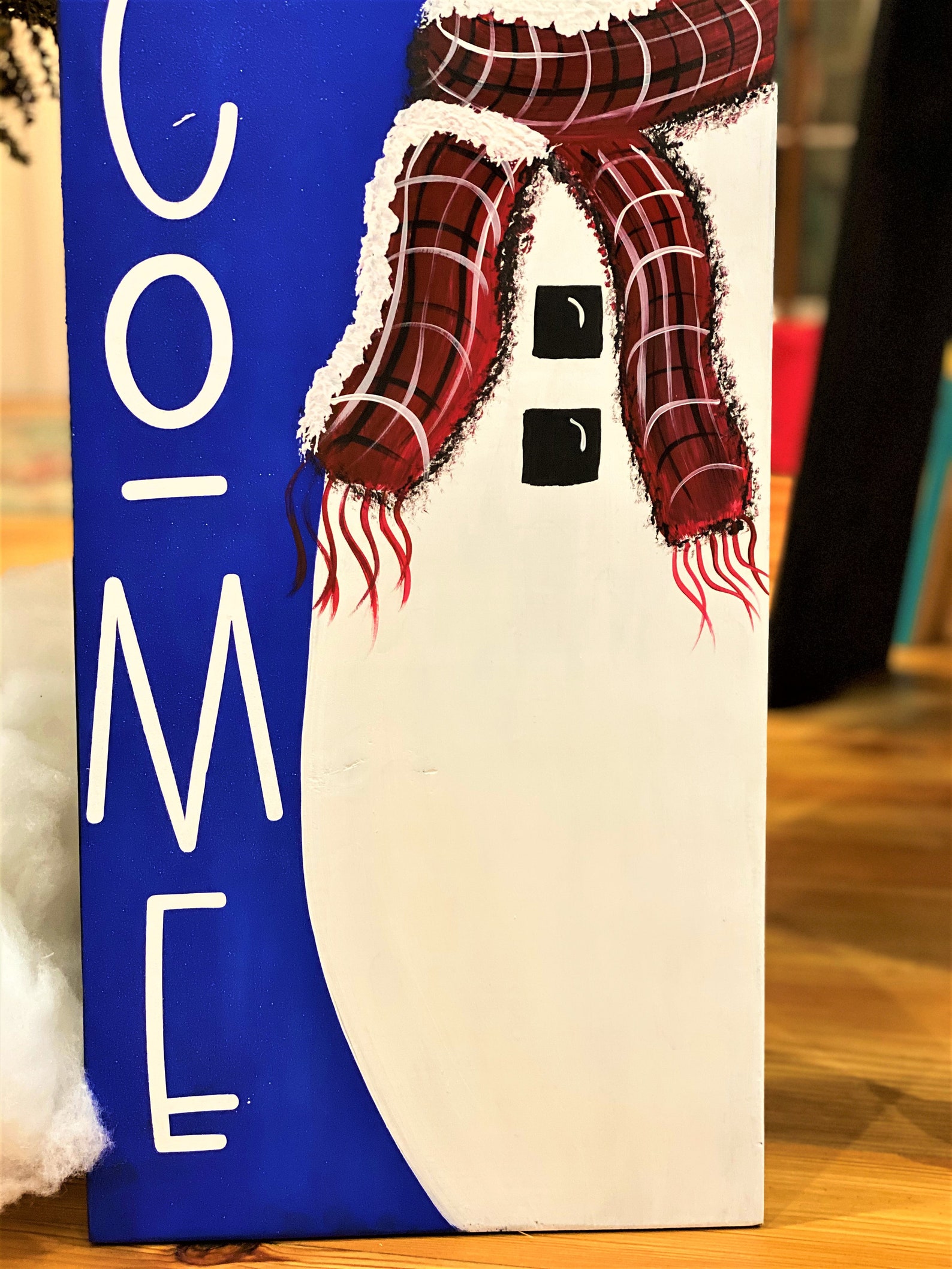 Welcome Snowman Porch Sign. Winter Porch Sign. Vertical Wood | Etsy