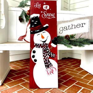 CUTE Snowman Porch Sign. Winter Porch Sign. Snowman Sign. Christmas ...