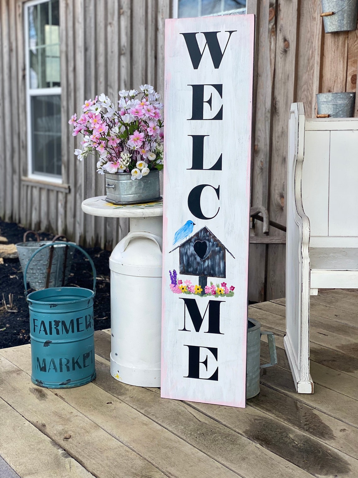 Tall Vertical Porch Sign. Welcome Porch Sign. Sign With | Etsy