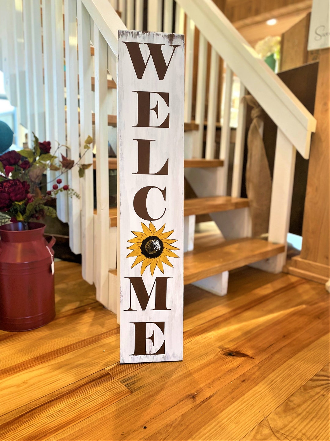Porch Sign. Welcome Porch Sign. Sunflower Porch Sign. Porch - Etsy