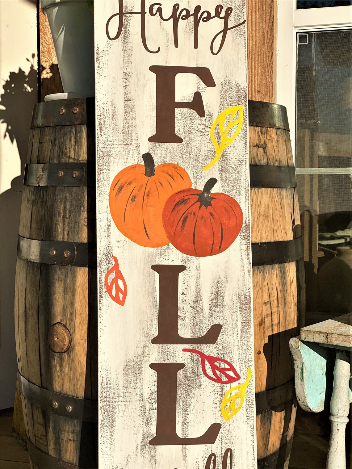 Fall Porch Sign. Happy Fall Porch Sign. Halloween Fall - Etsy