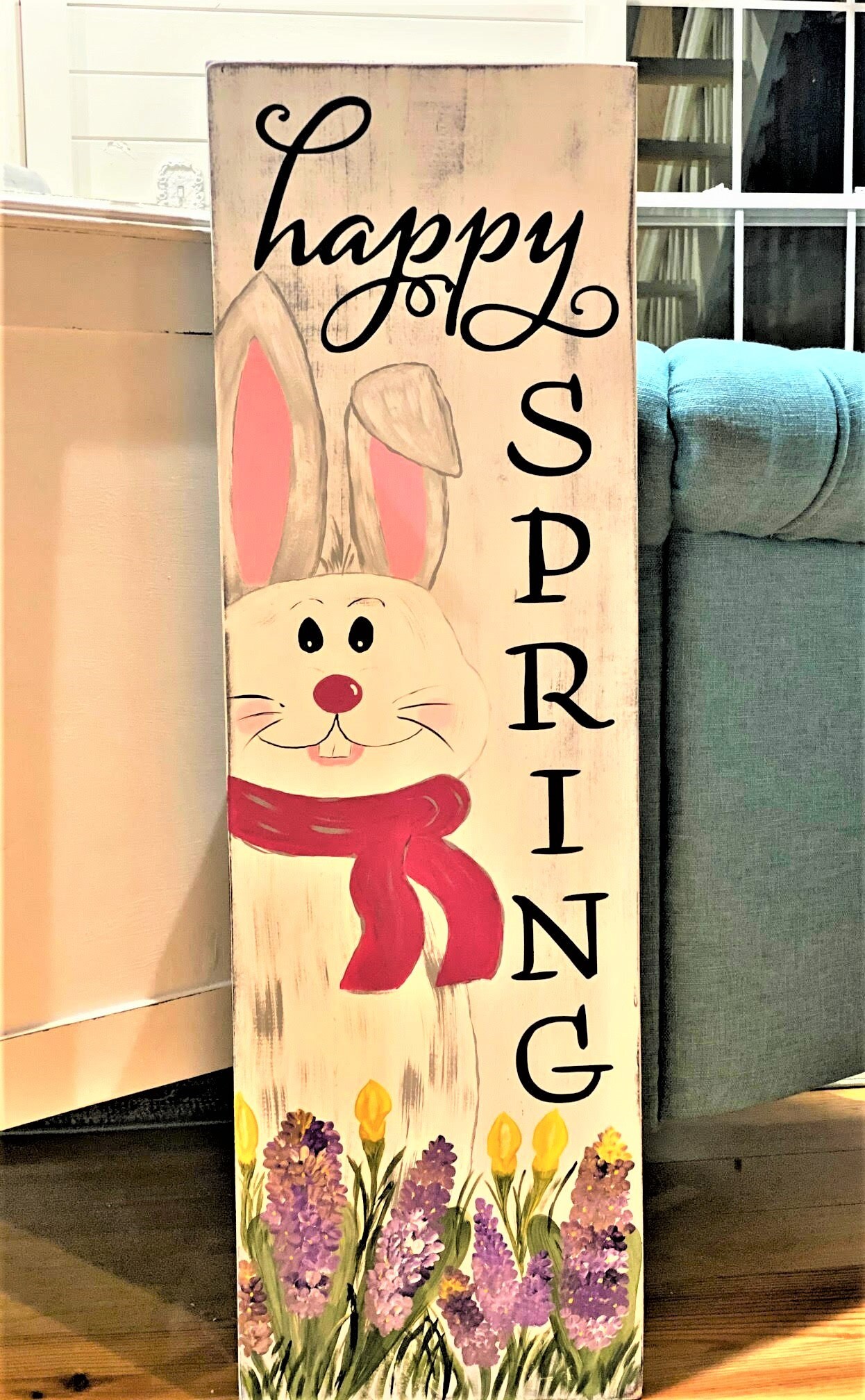 Spring Porch Sign. Bunny Sign. Spring Porch Decor. - Etsy