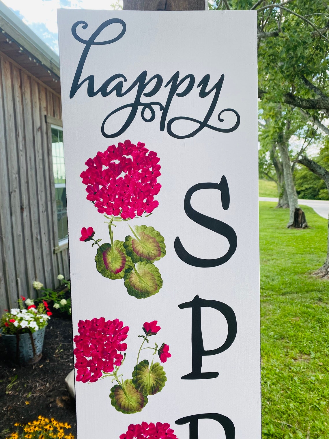 Tall Vertical Porch Sign. Happy Spring Porch Sign. Porch Sign - Etsy