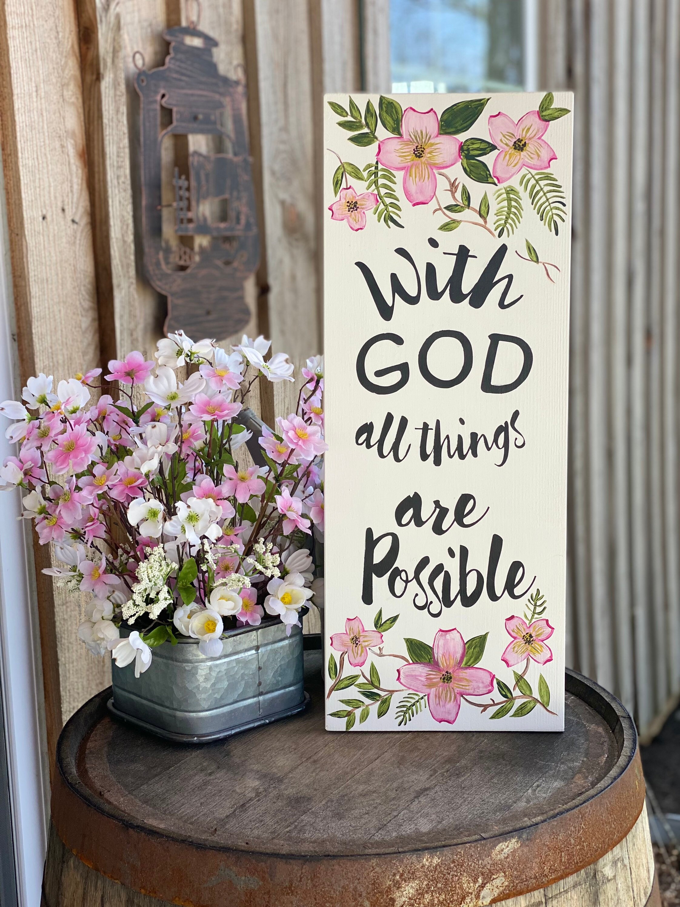 Spring Sign. Spring Decor. Spring Flower Sign. Sign With - Etsy