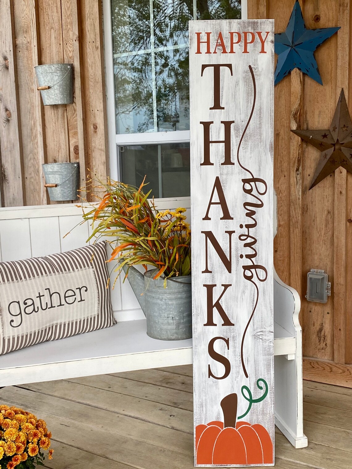 Happy Thanksgiving Porch Sign Fall Decor Thanksgiving Wood - Etsy