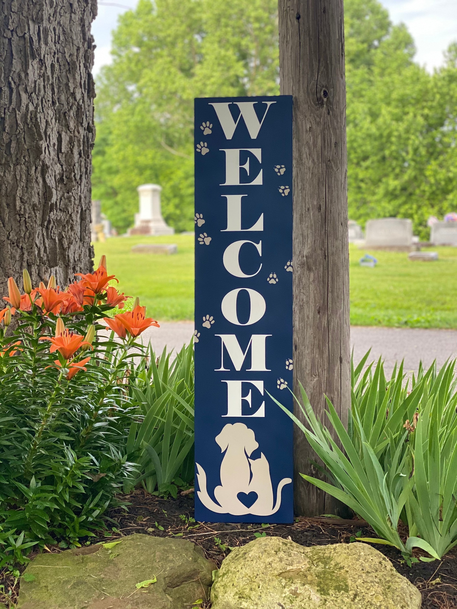 Porch Sign. Welcome Porch Sign With Dog Cat. Dog Cat Porch - Etsy