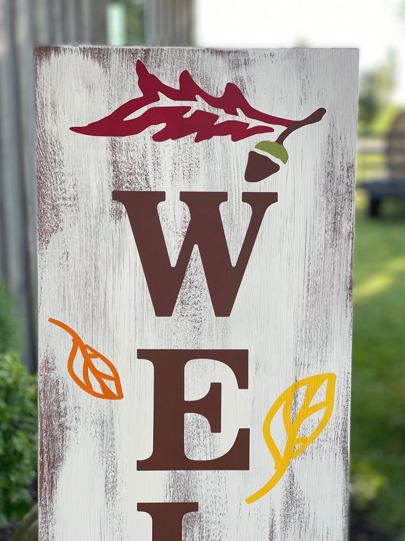 Fall Porch Sign Welcome Porch Sign Fall Porch Decor Fall - Etsy