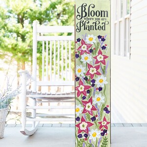 BEAUTIFUL Floral Porch Sign Porch Leaner With Flowers Spring/summer ...