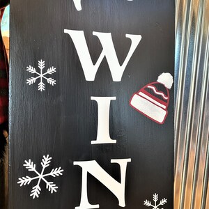 Hello Winter Porch Sign. Winter Porch Sign. Porch Vertical Sign. - Etsy