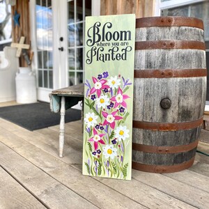 BEAUTIFUL Floral Porch Sign Porch Leaner With Flowers Spring/summer ...