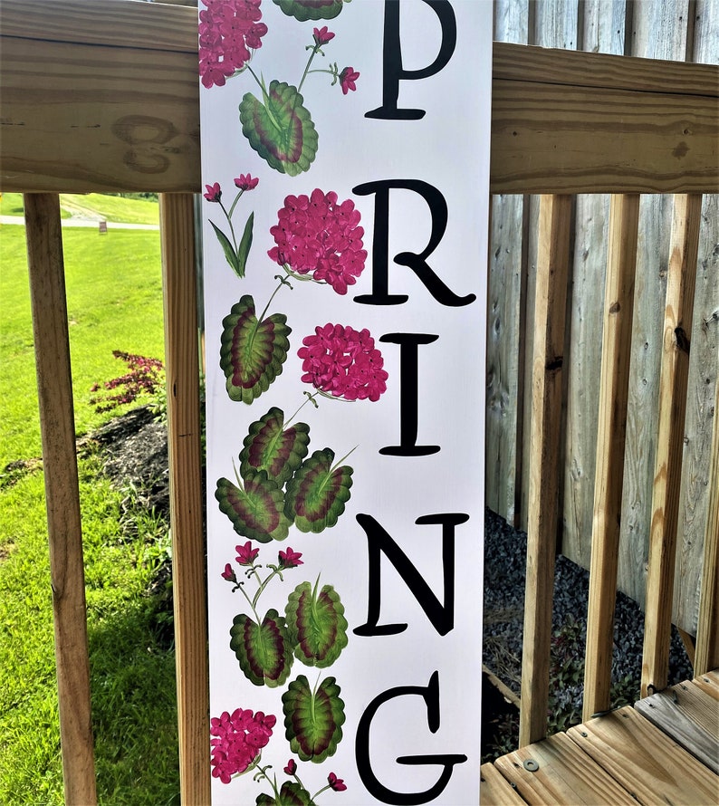Tall Vertical Porch Sign. Happy Spring Porch Sign. Porch Sign - Etsy