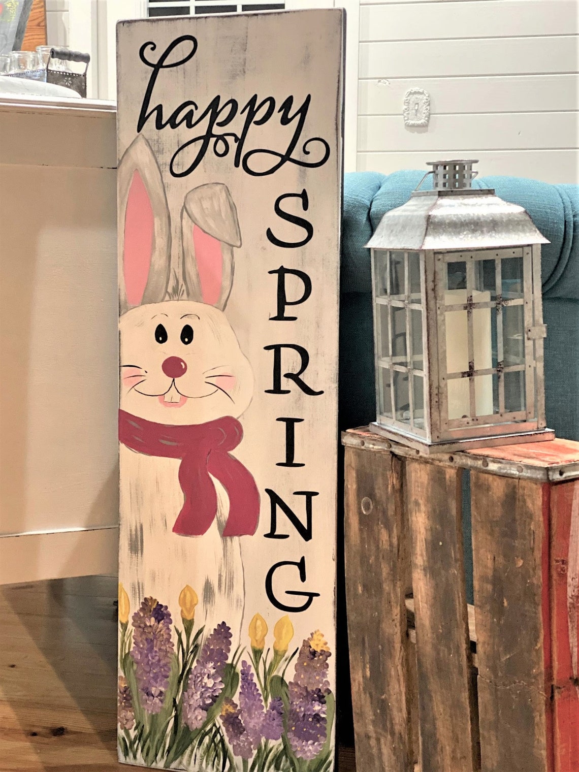 Spring Porch Sign. Bunny Sign. Spring Porch Decor. - Etsy