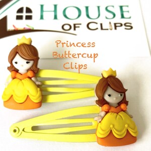 Flower Princess Hair Clips X2 Pretty Princess Hair Clips Gift for ...