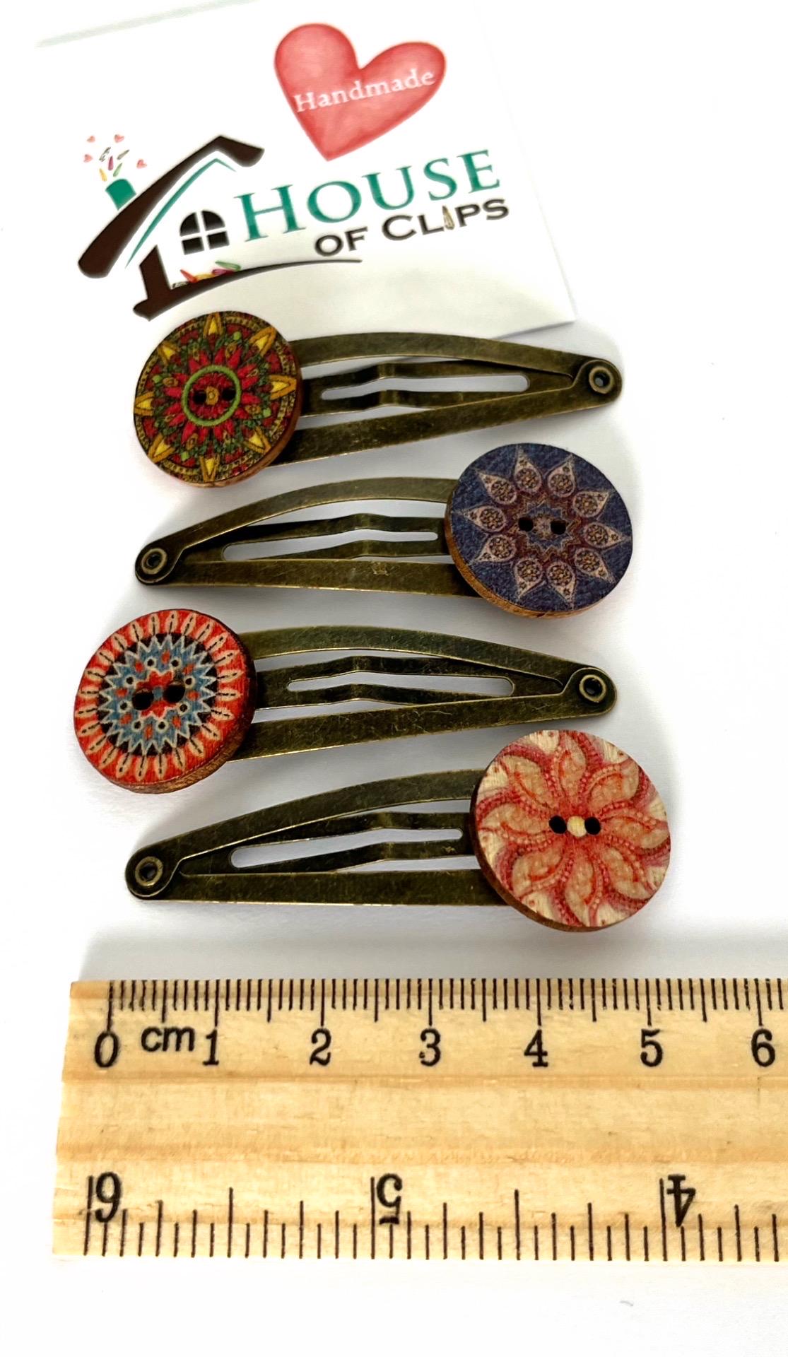 Goddess Button Hair Clips X4 by Plain Jane - Button Hair Clips ...