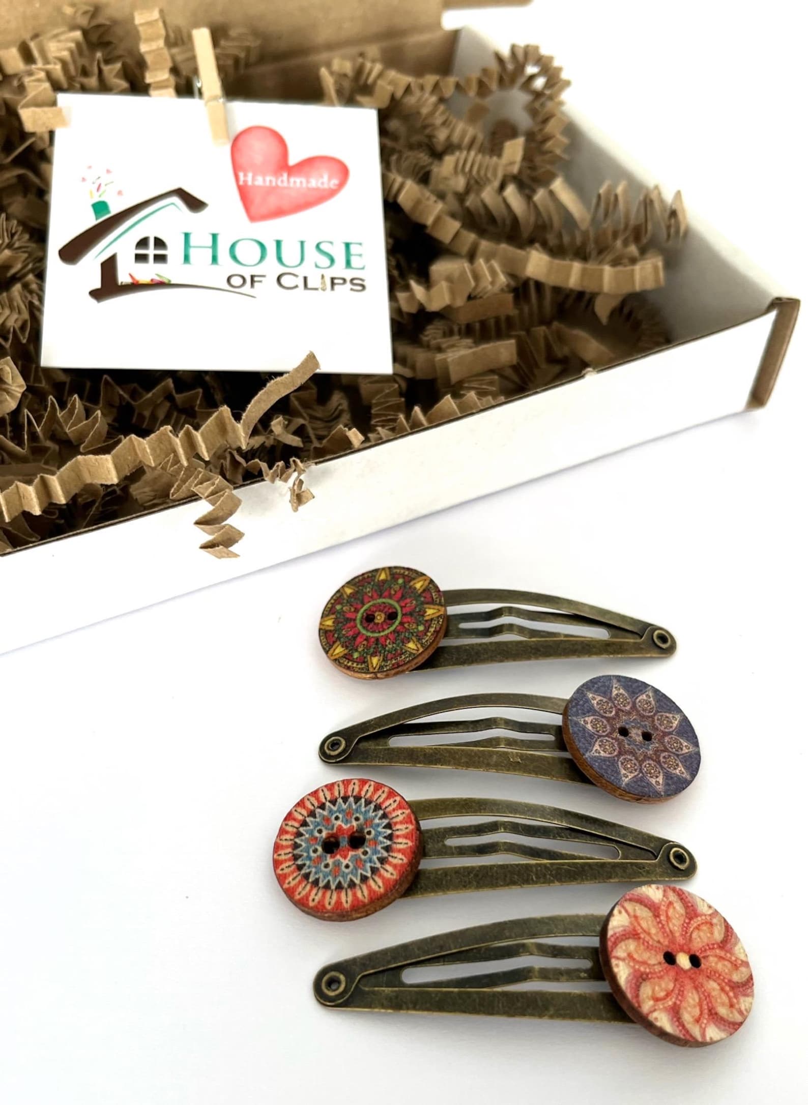 Goddess Button Hair Clips X4 by Plain Jane - Button Hair Clips ...