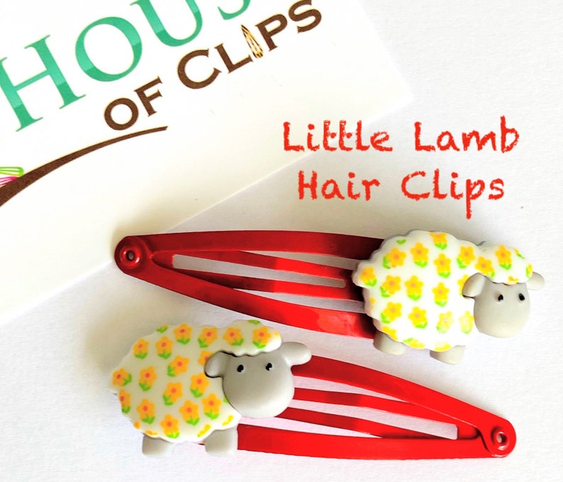 Little Lamb Hair Clips Sheep Hair Clips Easter Hair Clips - Etsy UK