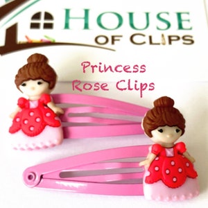 Flower Princess Hair Clips X2 Pretty Princess Hair Clips Gift for ...
