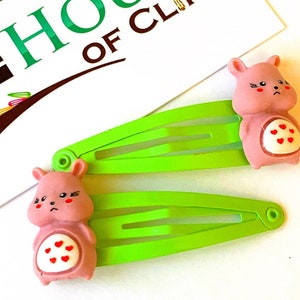 Hammy the Hamster Hair Clips X2 - Hamster Non Slip Barrettes - Great ...