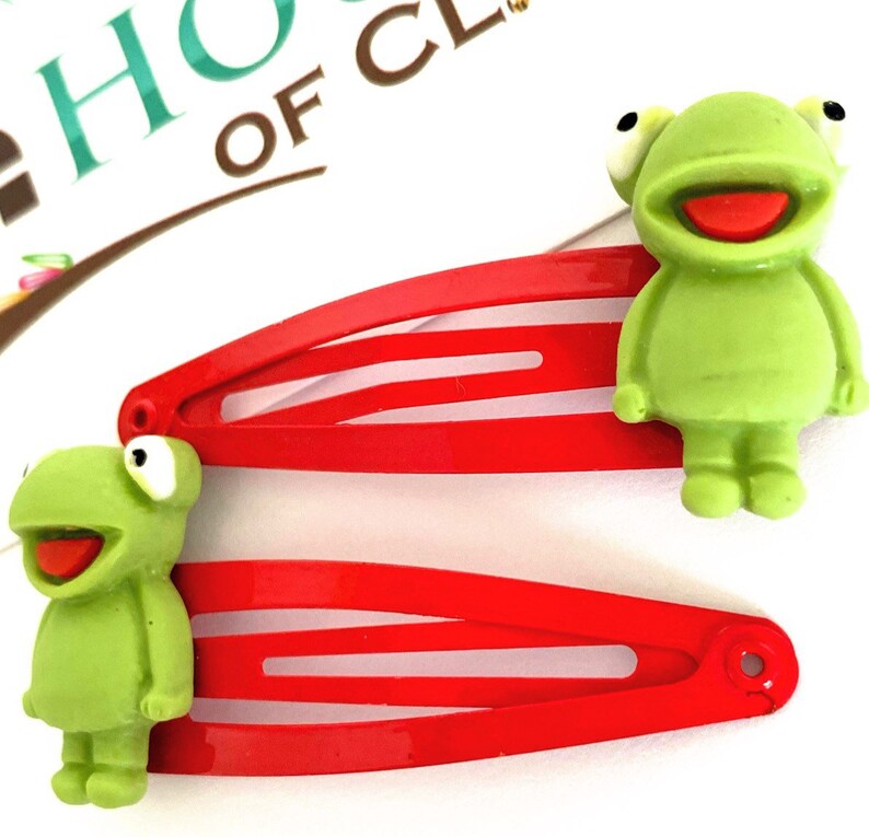 Froggy Hair Clips X2 - Frog Non Slip Barrettes - Great Gift for Girls ...