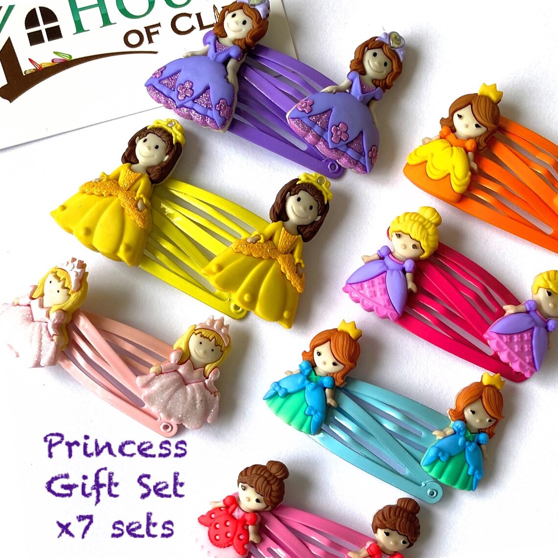 Princess Gift Set X7 Sets of Princess Hair Clips Gifts for - Etsy