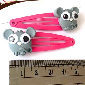 Boggle-eyed Mice Hair Clips X2 - Mouse Hair Clips - Cute Mice Hair ...