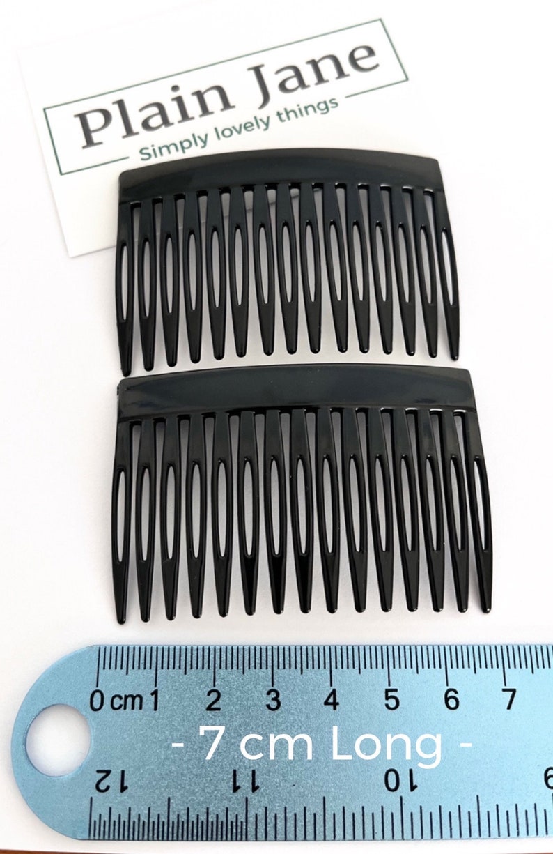 Retro 70s Hair Combs X2 Ladies Hair Combs Black Hair Comb - Etsy