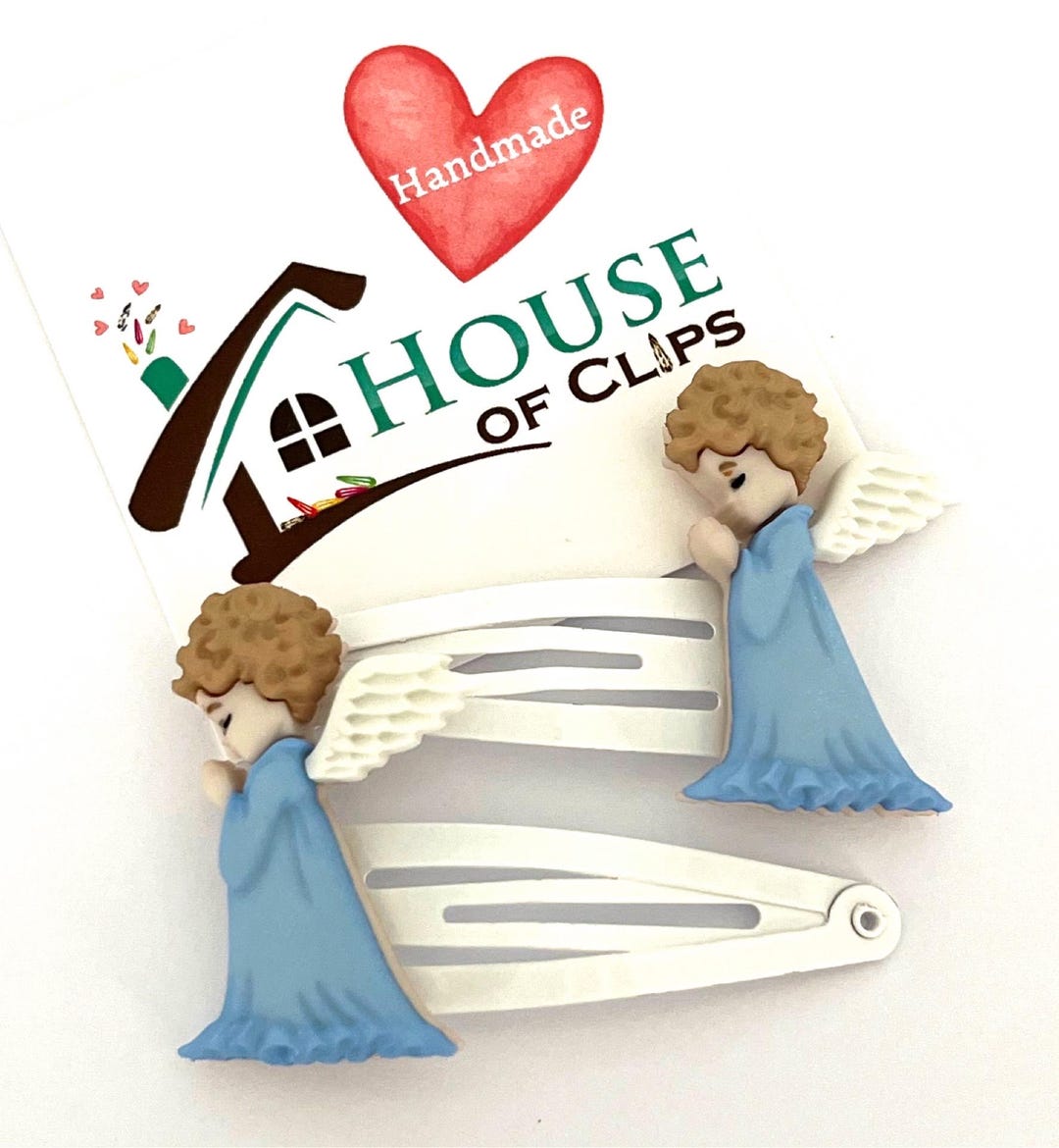 Angel Prayer Hair Clip Set X2 - Antique Gold Christmas Hair Clips ...