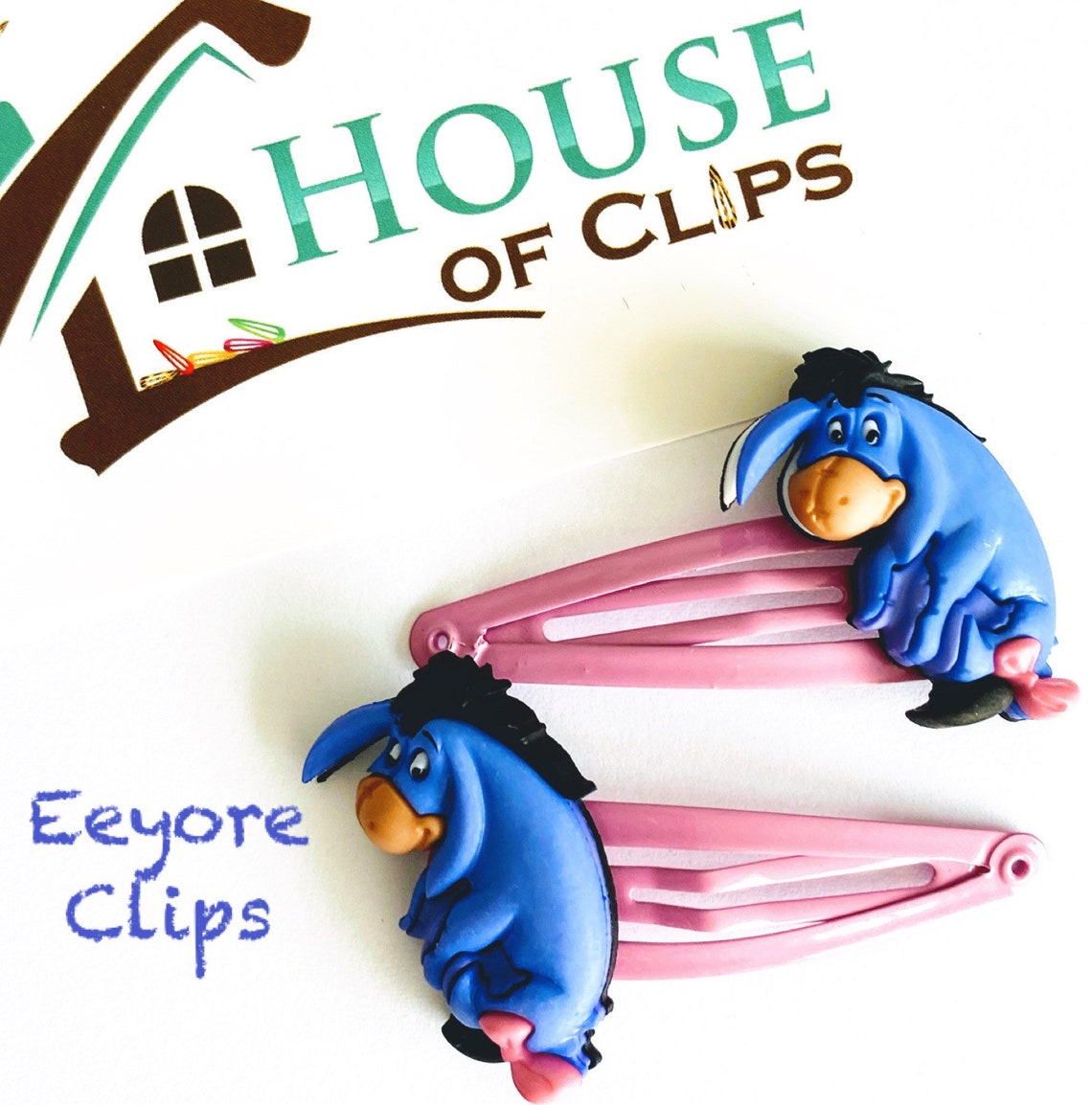 Eeyore Hair Clips Eeyore Barrettes Disney Hair Clips Disney | Etsy