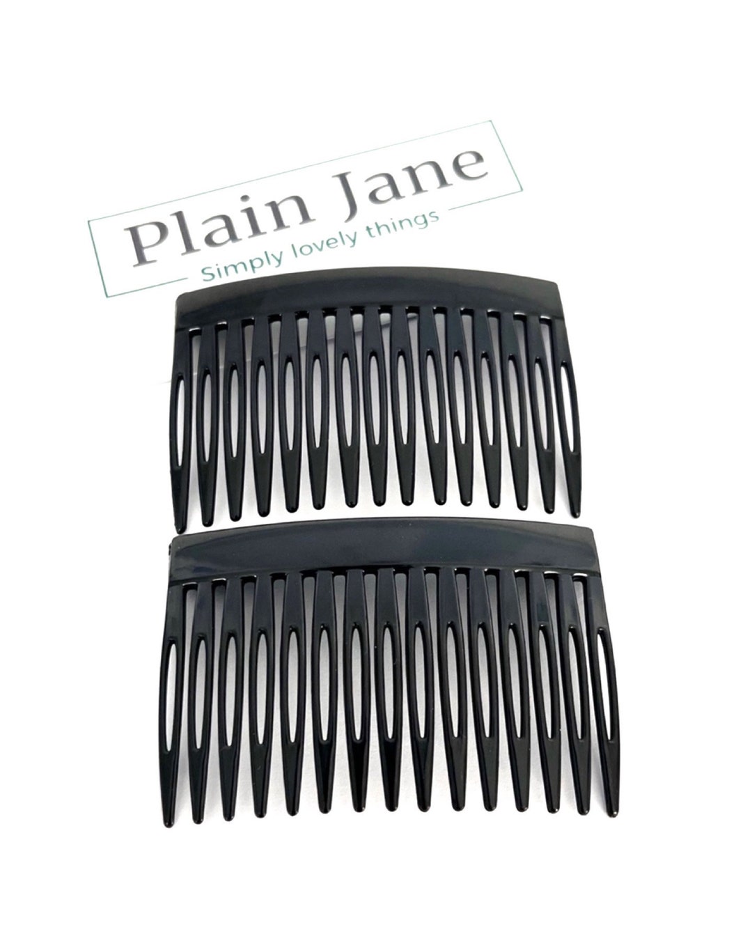 Retro 70s Hair Combs X2 Ladies Hair Combs Black Hair Comb - Etsy