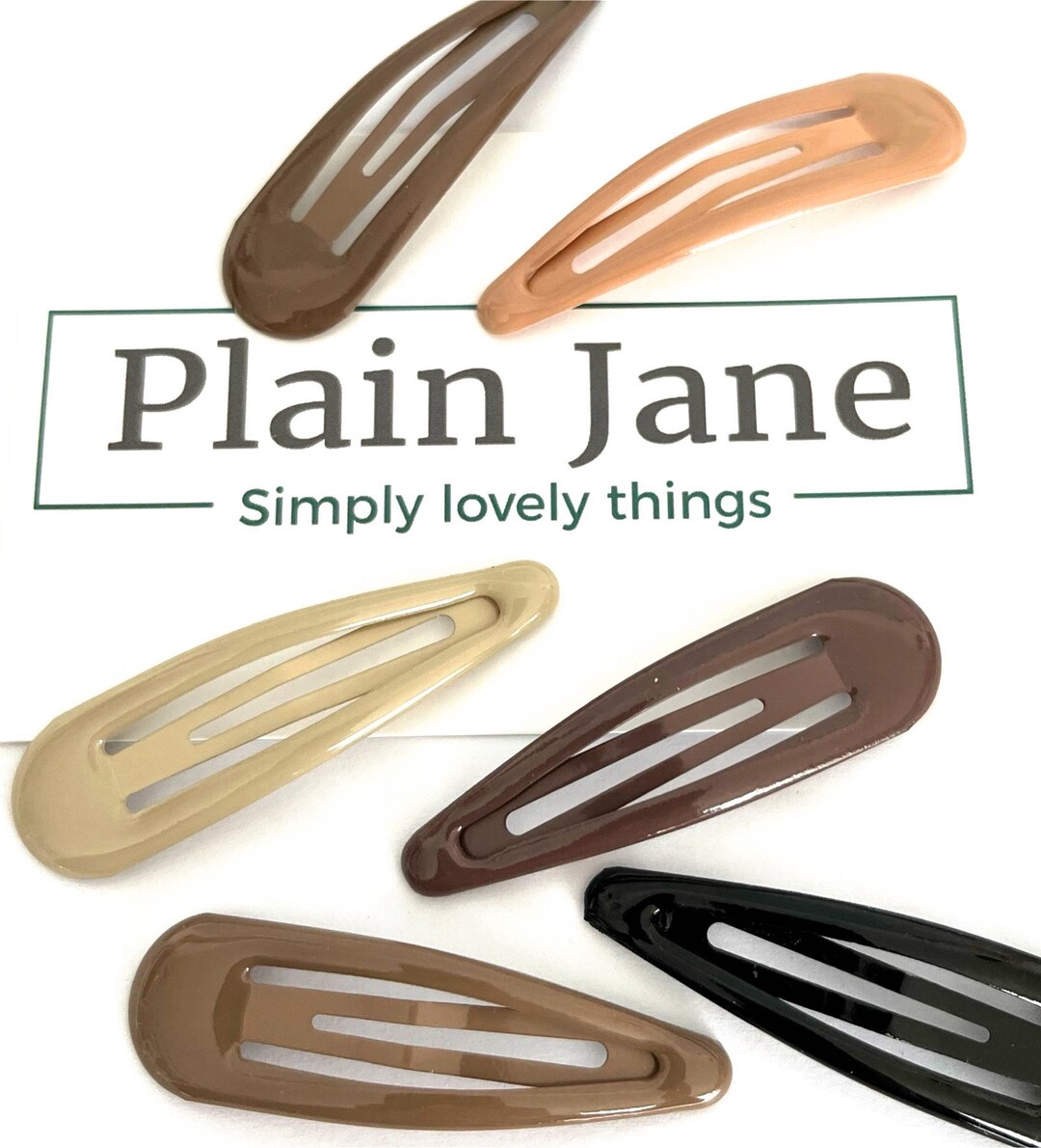 Perfectly Neutral Clips by Plain Jane X6 - 50s Style Hair Clips ...