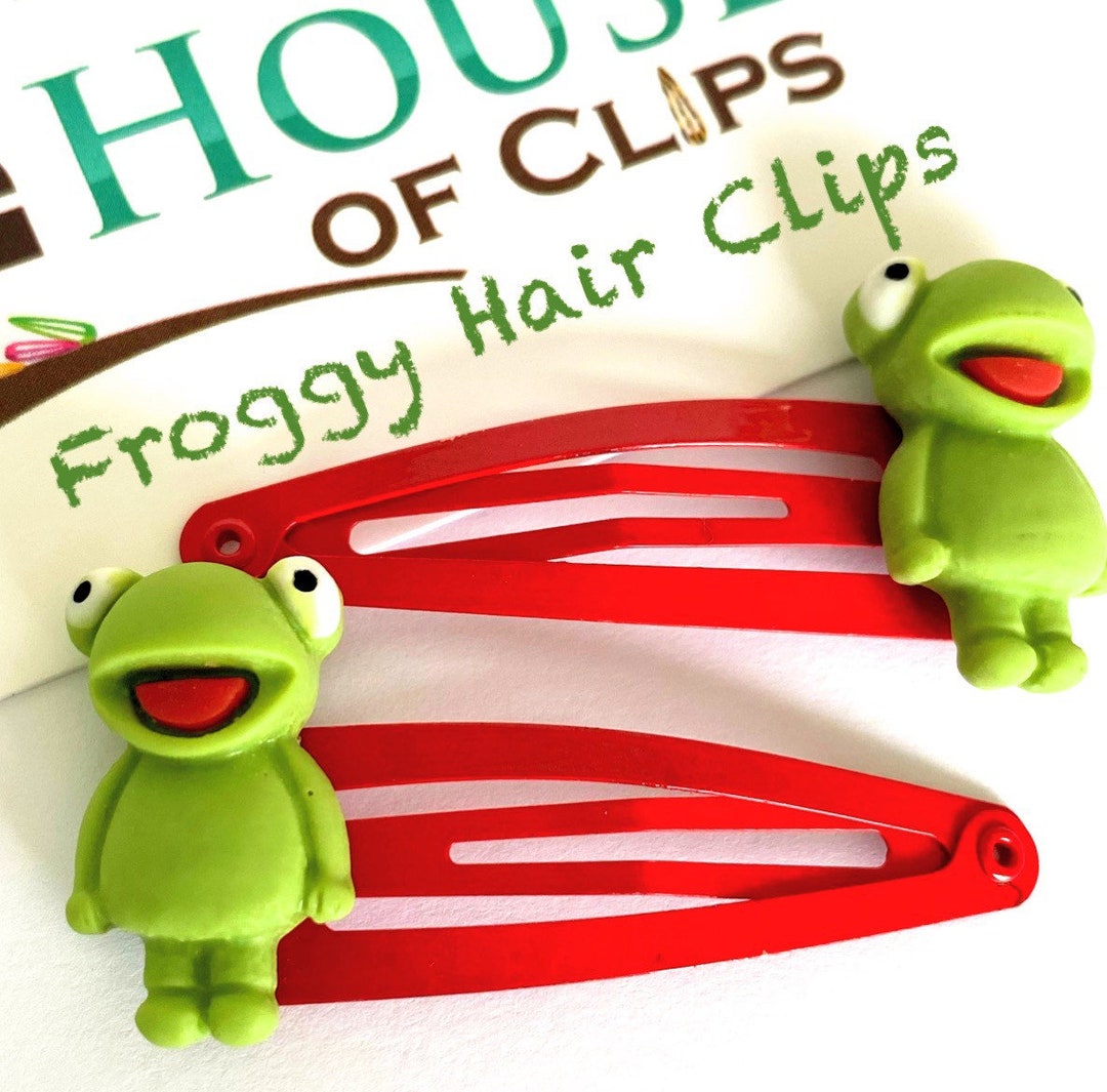 Froggy Hair Clips X2 - Frog Non Slip Barrettes - Great Gift for Girls ...