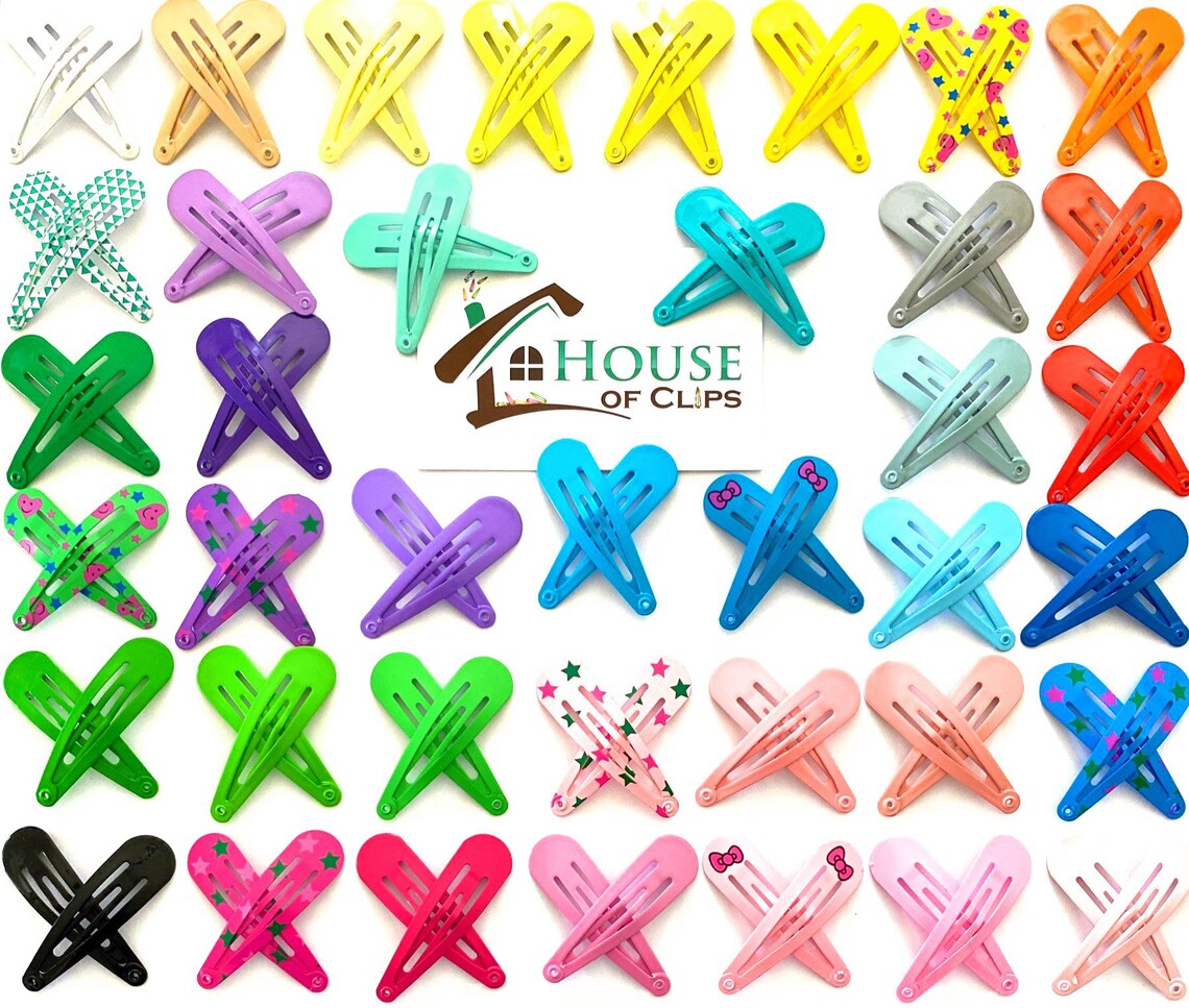 Hair Clips Various Colours X2 You Choose Hair Clips Plain | Etsy